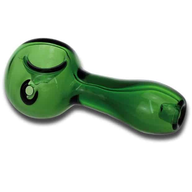 Glass Hand Pipe "Clear Green" - Doobie Shop
